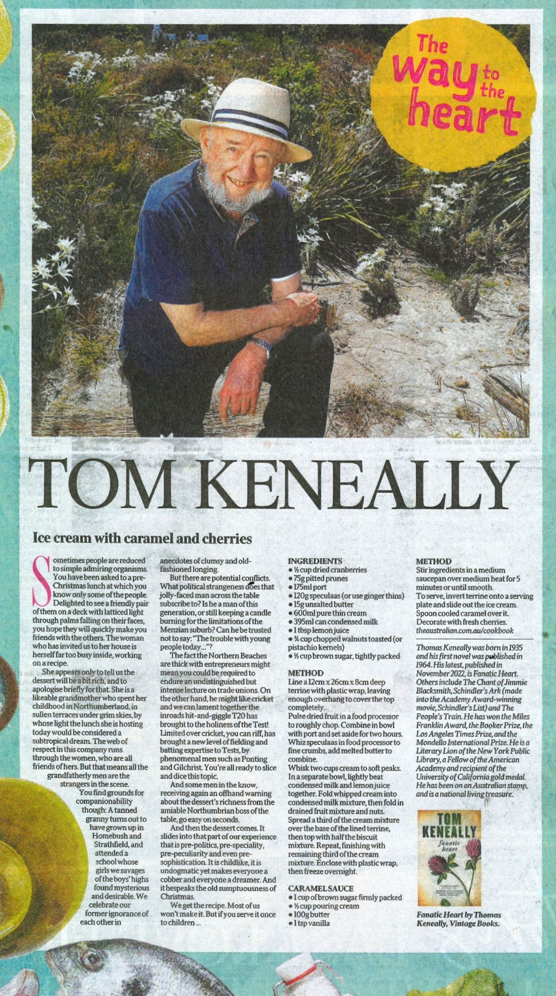 Tom Keneally: Ice cream with caramel and cherries | SMSA